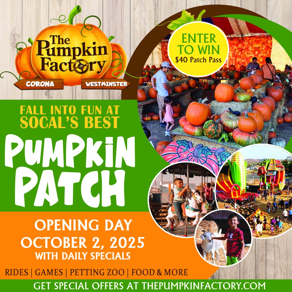 Specials - The Pumpkin Factory in Corona and Westminster, CA is open ...